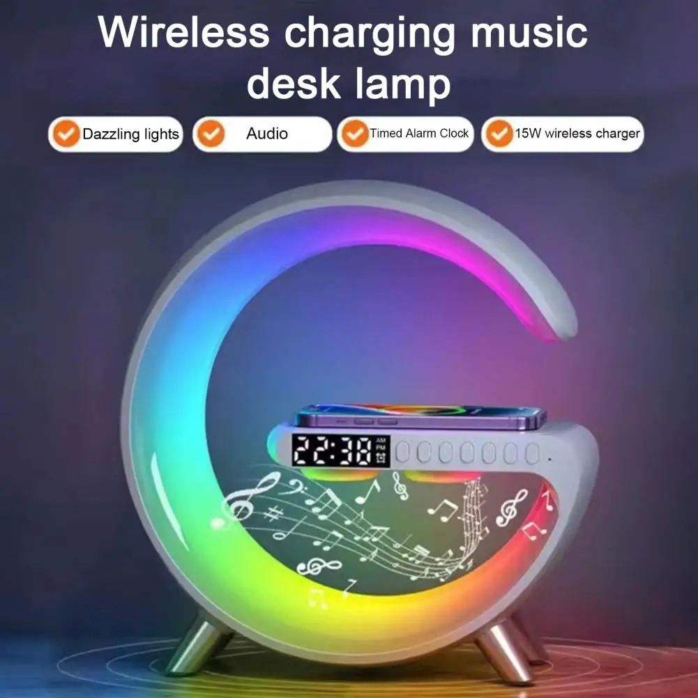G63 4 In 1 Bluetooth Speaker 10W Multifunctional Wireless Charger LED ...