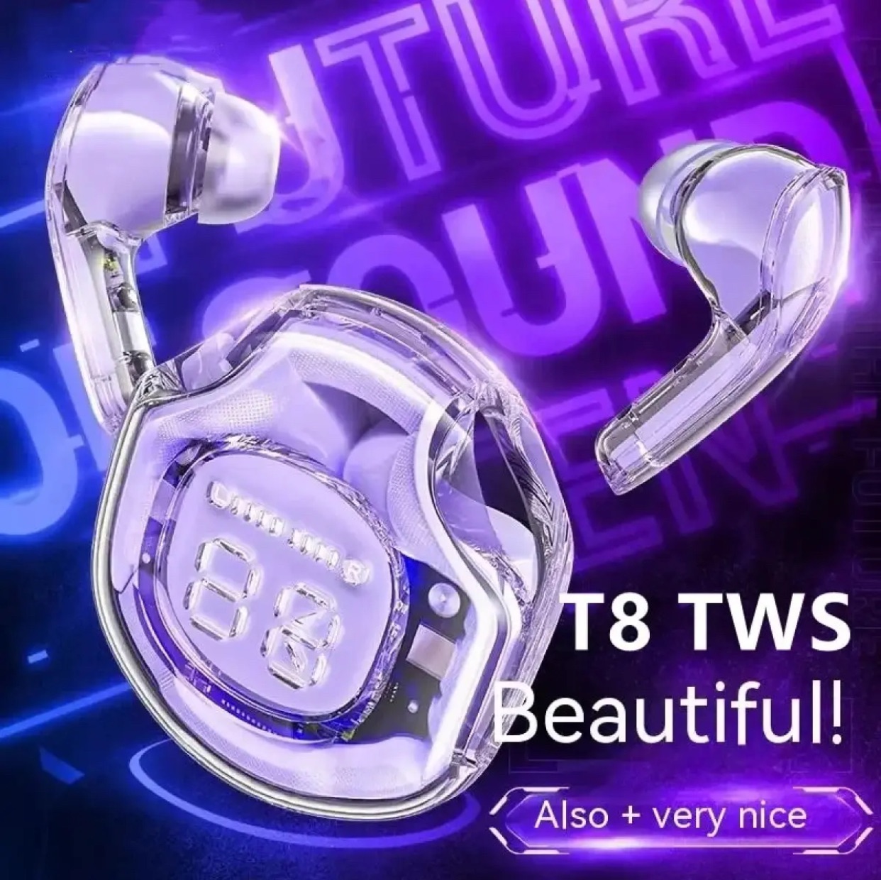 Ultrapods Pro TWS Earbuds - Bluetooth with Smart Display and Clear ...