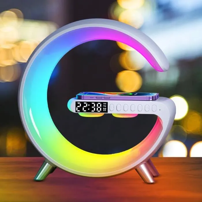 G63 4 In 1 Bluetooth Speaker 10W Multifunctional Wireless Charger LED ...
